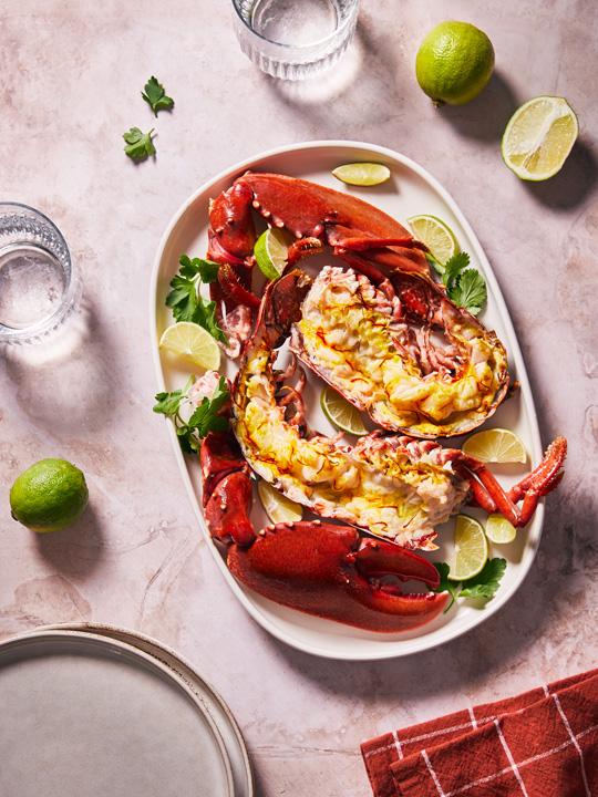 Homard safran et citron vert - La perle de Marie-Jo | La perle de Marie Jo